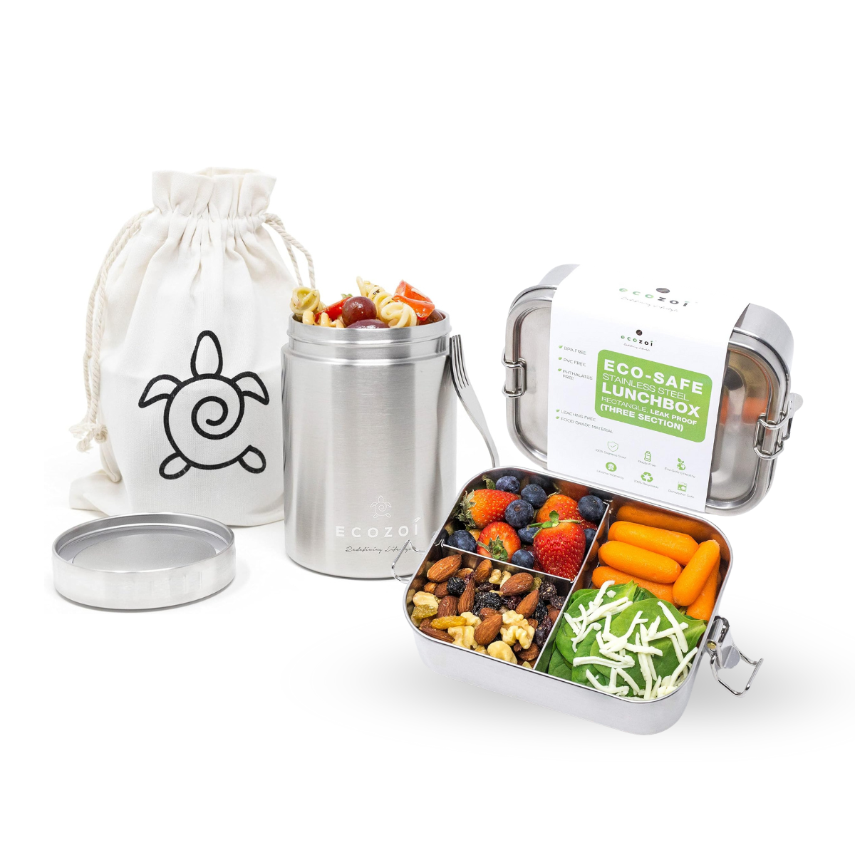 Get Stainless Steel Lunch Box & Insulated Food Jar Kit | Top Deals – Ecozoi