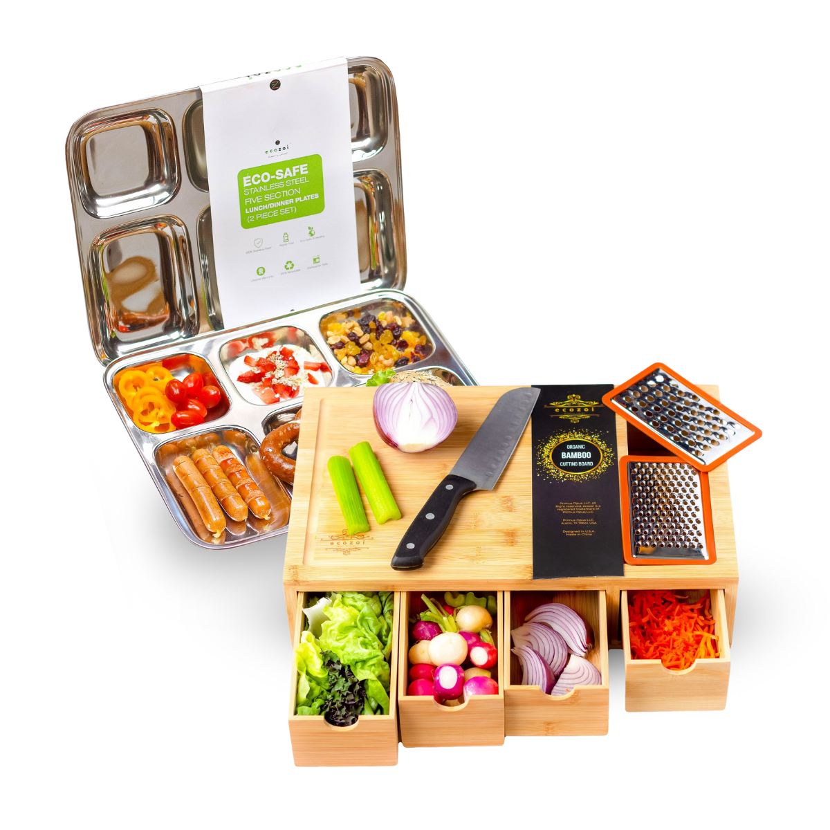 Buy Sustainable Kitchen Starter Pack | Eco Cutting Board & Plates – Ecozoi